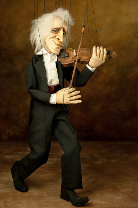 Buy Violinist Wooden Marionette | MN012 | Gallery Czech Puppets ...